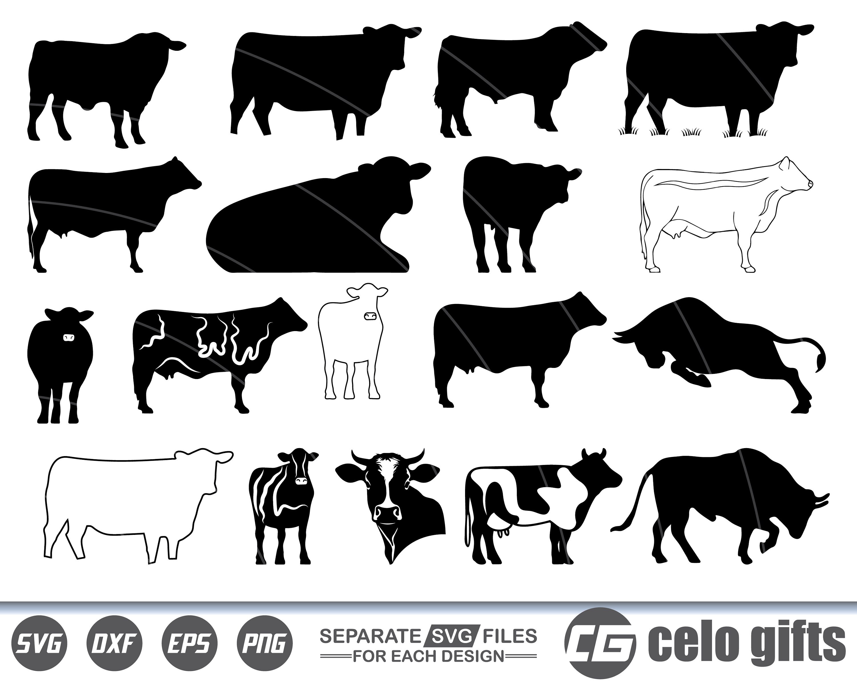 Angus Bull SVG, Angus Bull Vector, Cricut File, Clipart, Silhouette ...