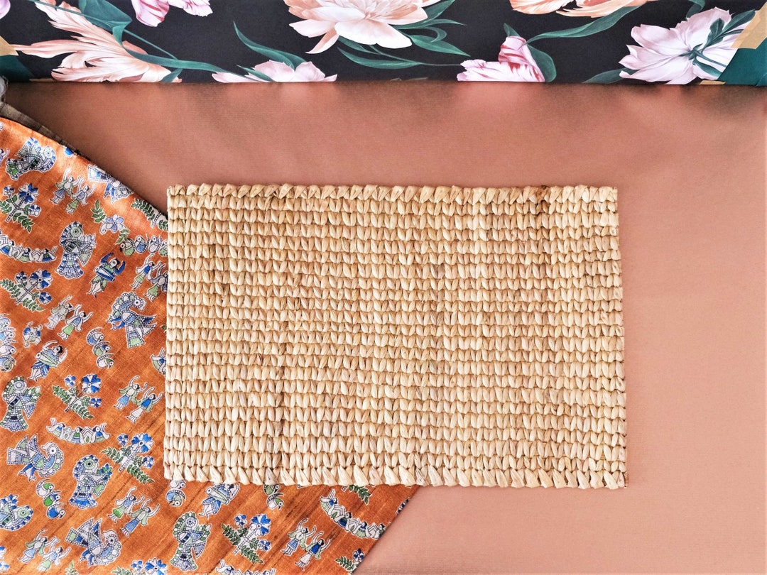 Large Placemats, Natural Fibre Mats, Water Hyacinth Mats, Rectangular ...