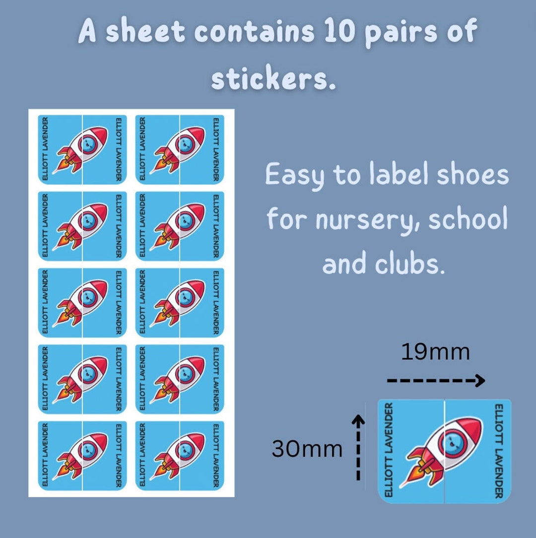 Shoe Stickers Left and Right Kids Shoe Labels Perfect for - Etsy