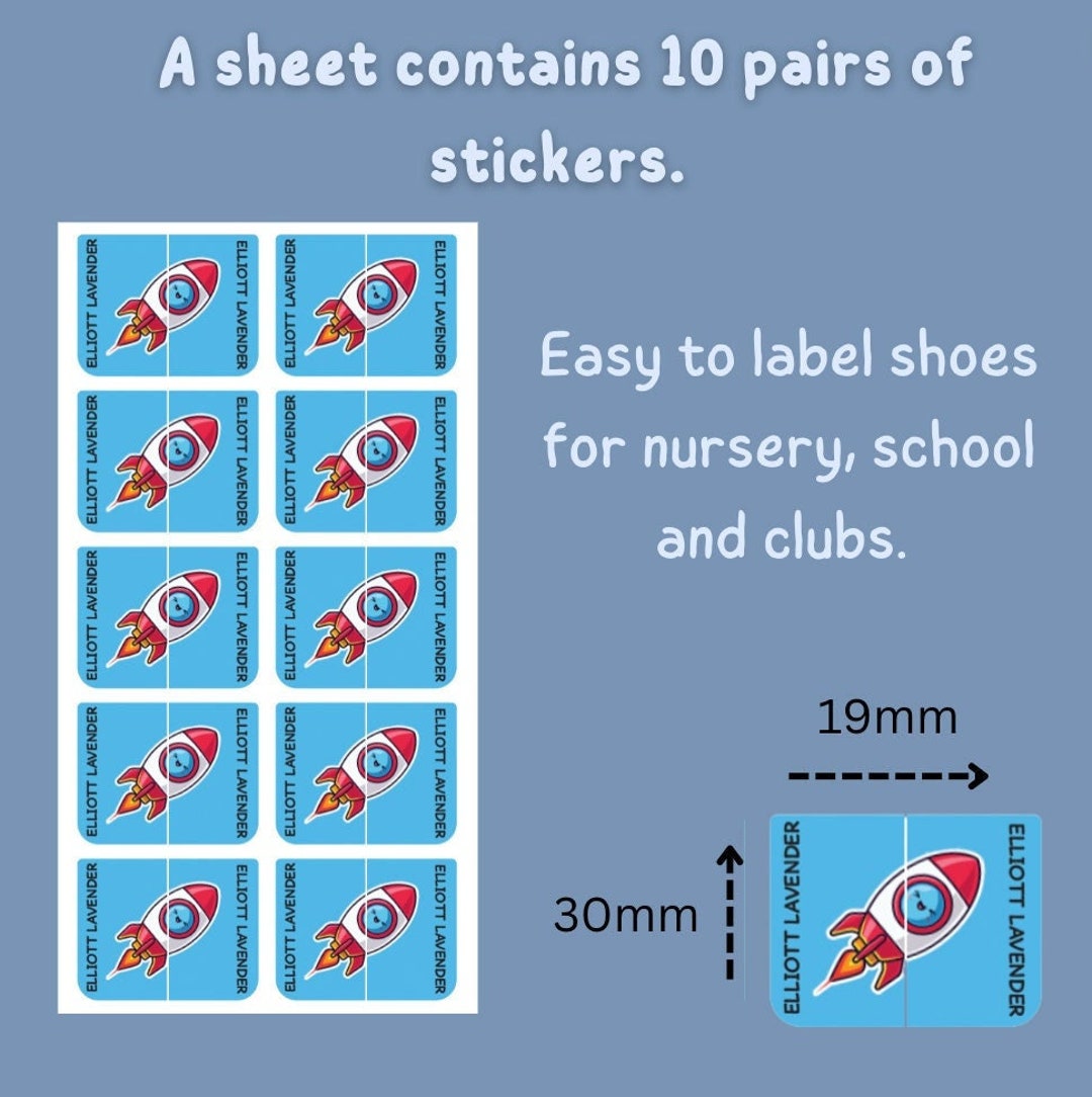 Shoe Stickers Left and Right Kids Shoe Labels Perfect for Nursery ...