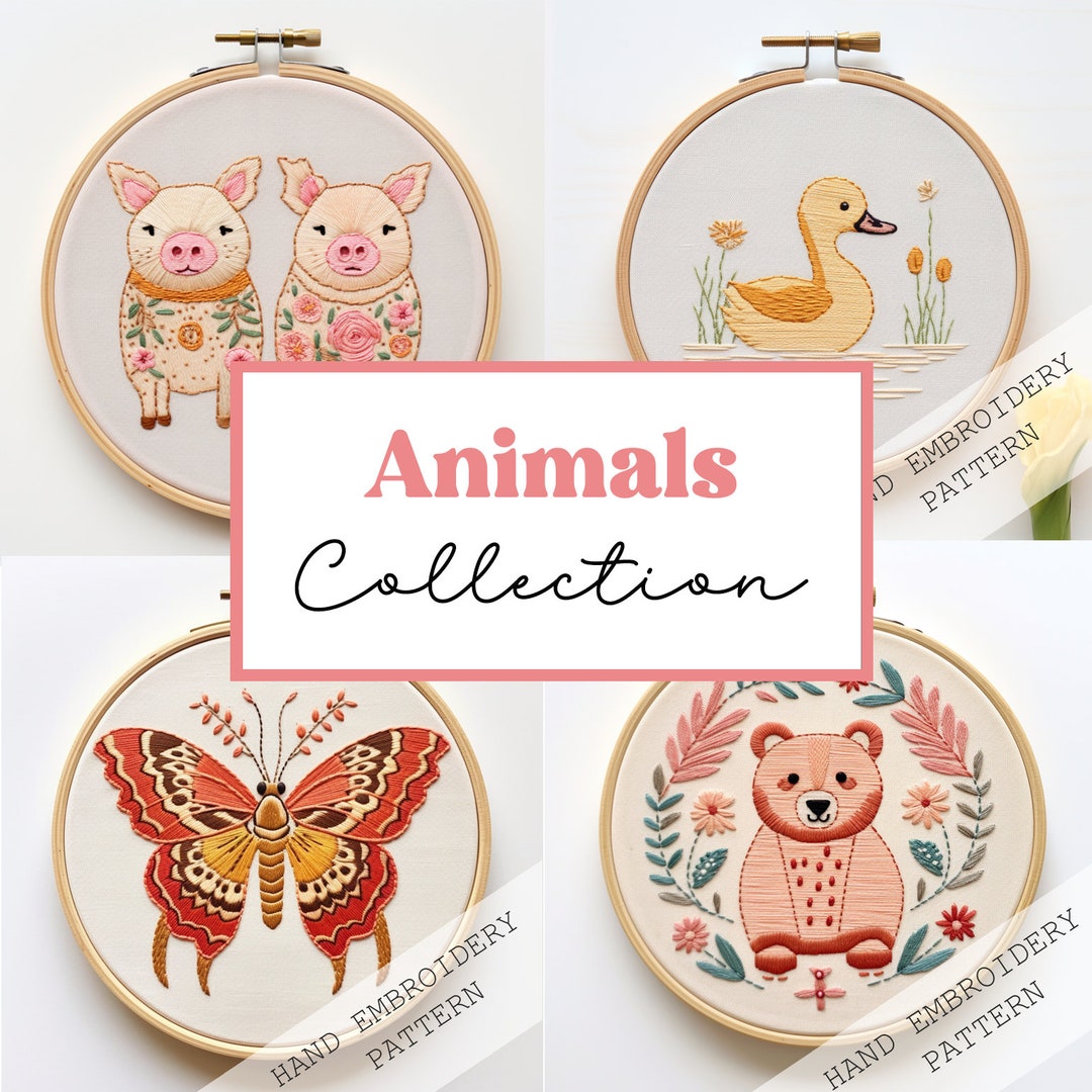 MINI BUNDLE PACK! Animals Embroidery Patterns, All Current and Future ...