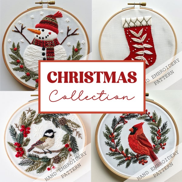 Christmas Embroidery Pattern - Etsy