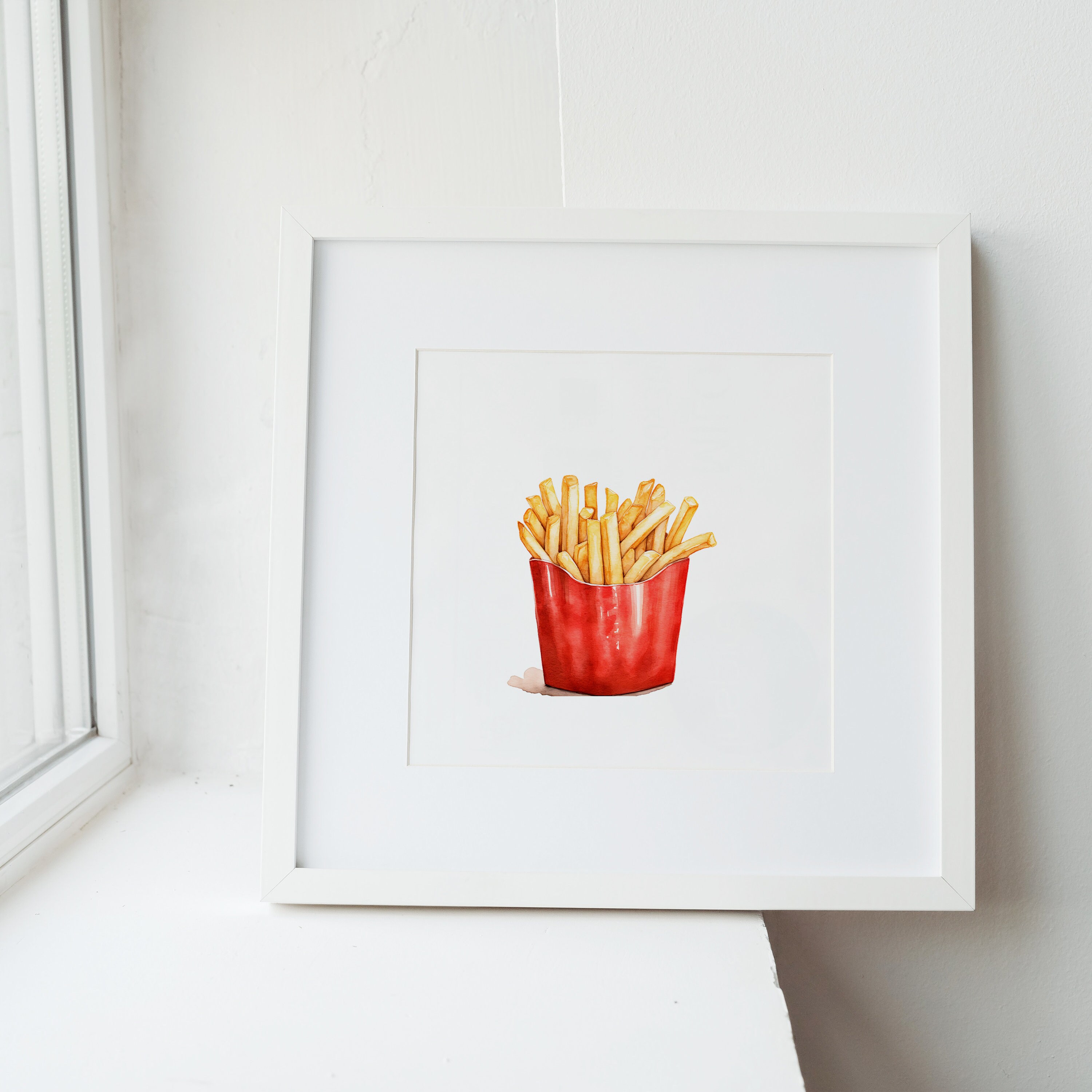 Watercolor Potato Chips Printable Poster, Digital Art, Instant Download ...