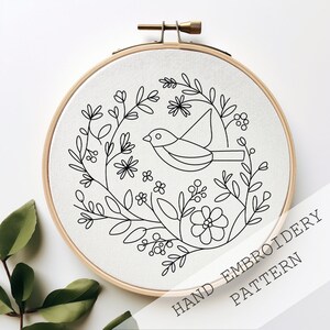 Little Bird Embroidery Pattern, PDF Pattern, Embroidery Design ...