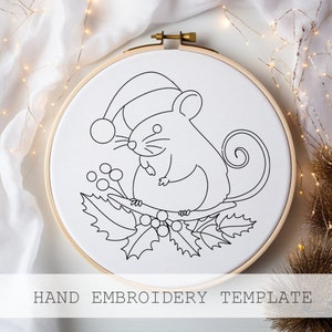 Little Mouse Embroidery Pattern, PDF Pattern, Embroidery Design ...