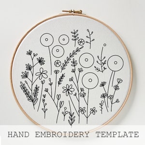 Fresh Daisy Hand Embroidery Pattern: Floral Design, Modern Craft (PDF ...