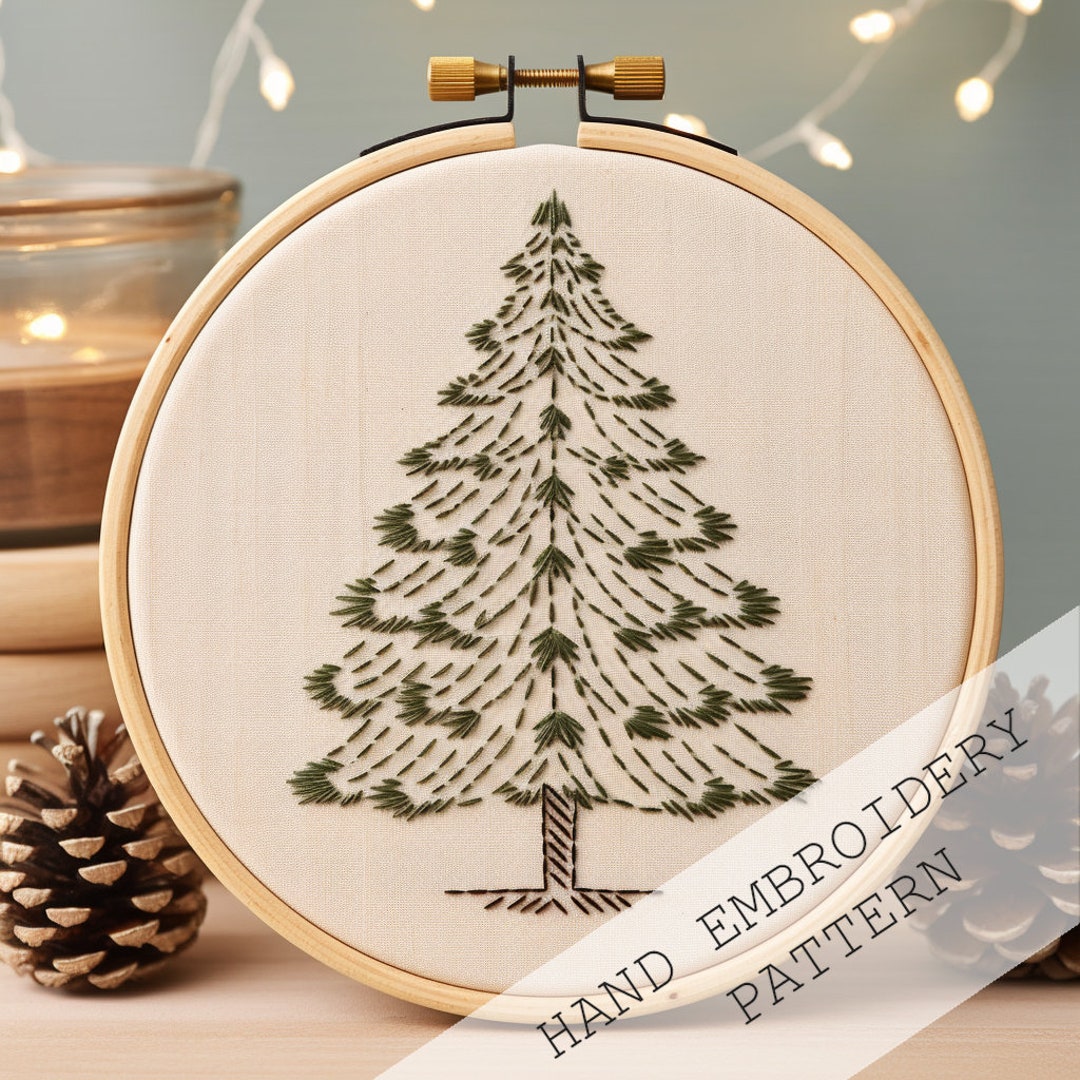 Christmas Hand Embroidery, PDF Pattern, Christmas Decor, DIY Crafting ...