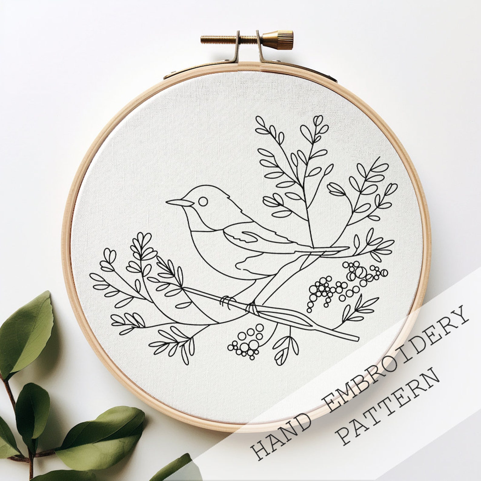 Chickadee Bird Embroidery Pattern, Floral Design, Stitching Art (PDF ...