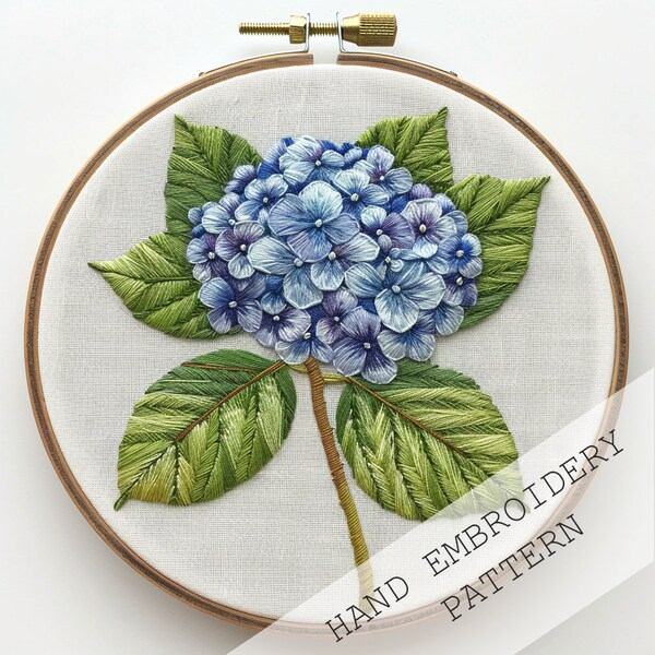 Hydrangea Embroidery - Etsy