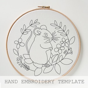 Little Mouse Embroidery Pattern, PDF Pattern, Embroidery Design ...