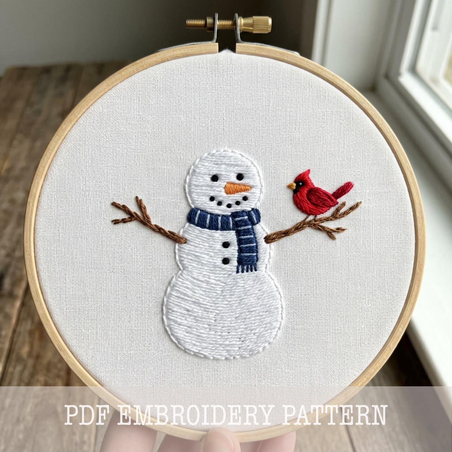 Snowman Embroidery Pattern PDF Digital Download Winter Christmas Hoop ...