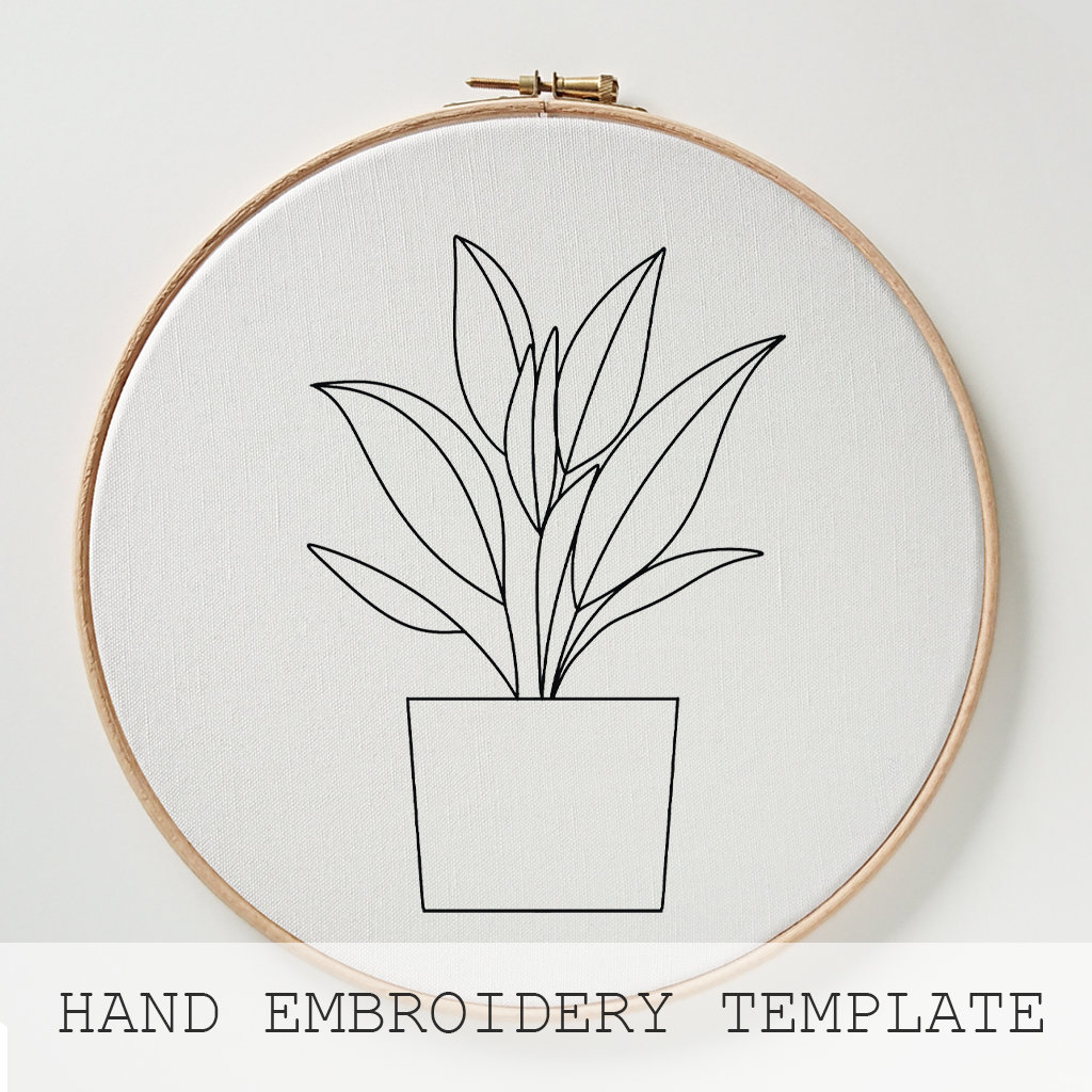 Plant Embroidery Art, PDF Pattern, Hand Embroidery, Botanical ...