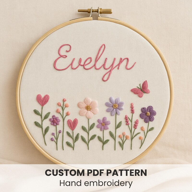 Baby Name Embroidery - Etsy Australia