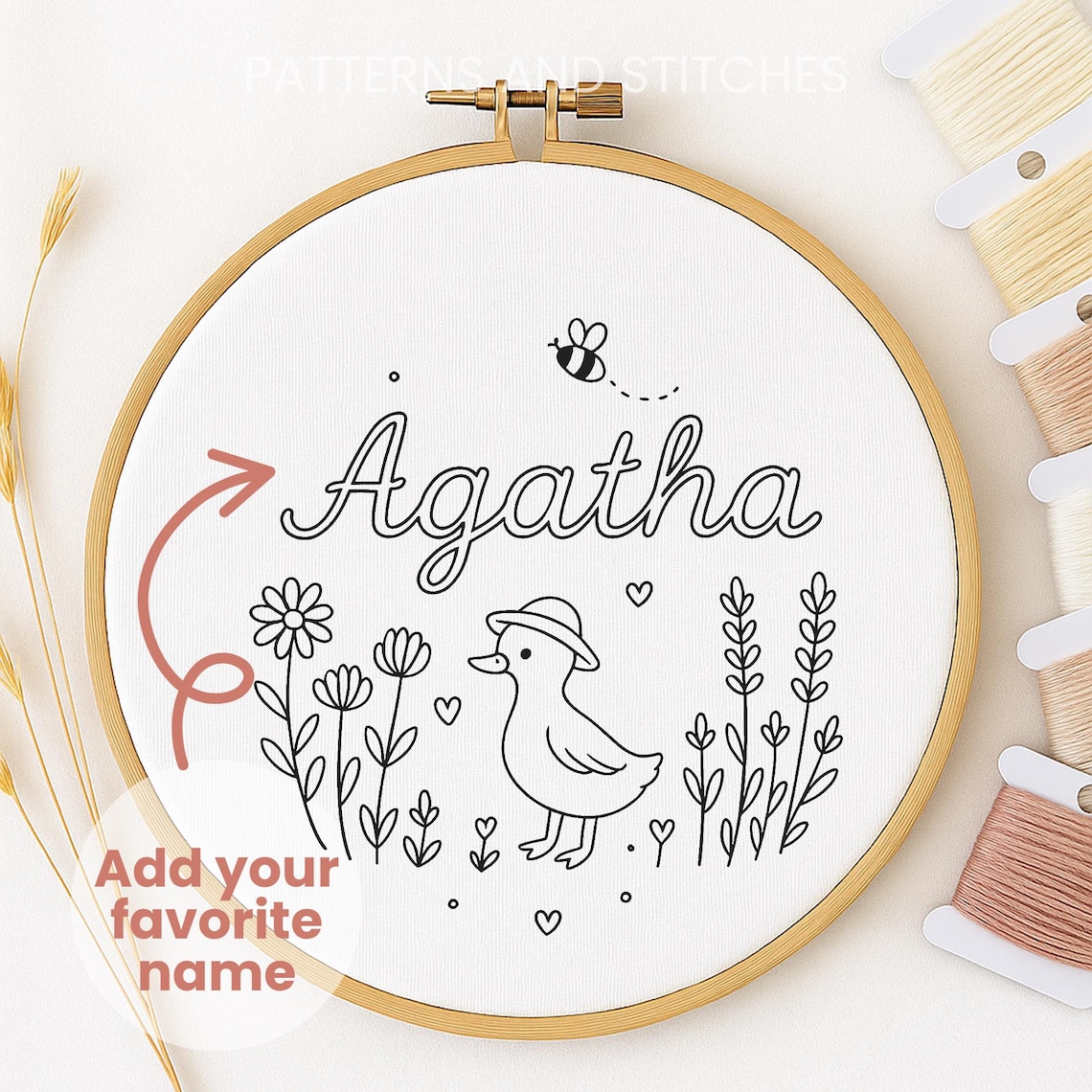 Custom Goose Embroidery Pattern: DIY Nursery Decor, Idea Gift (PDF ...