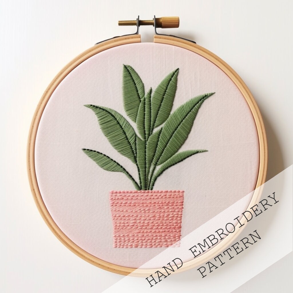 Plant Embroidery Art, PDF Pattern, Hand Embroidery, Botanical ...