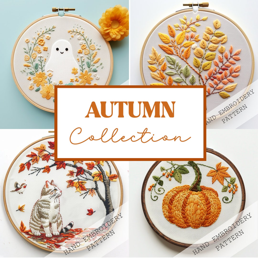 MINI BUNDLE PACK Autumn Embroidery Patterns, All Current and Future ...
