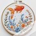 Goldfish Embroidery Pattern, Flower Embroidery, Fish Embroidery Pattern ...