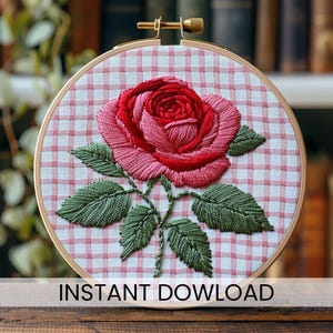 Rose Embroidery Pattern, Flower Embroidery Pattern, Floral Embroidery ...