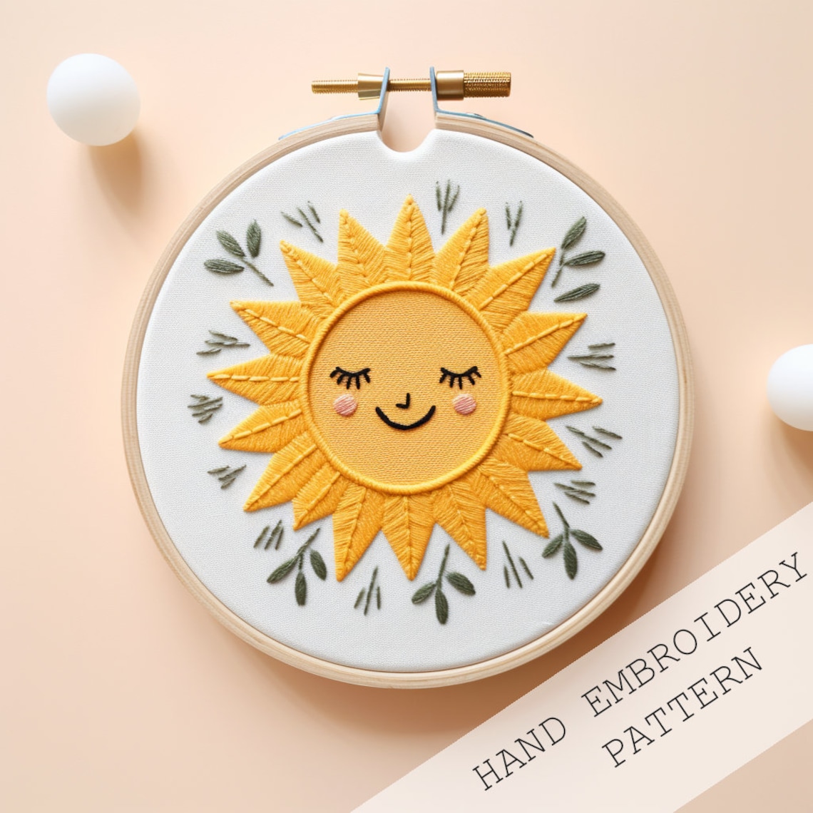 Sun Embroidery Pattern, the Sunshine Hoop, PDF Pattern, Beginner ...