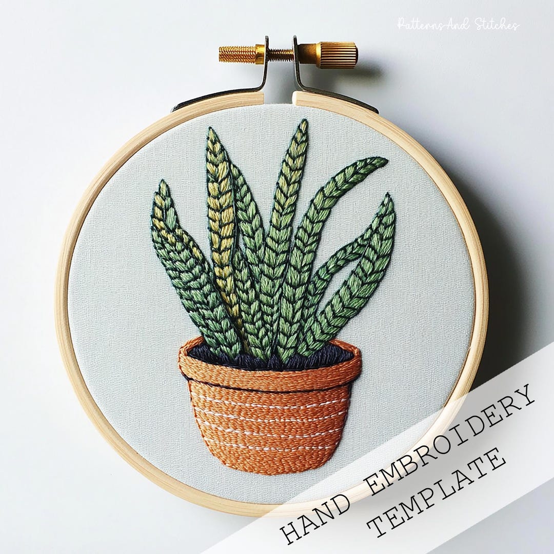 Plant Embroidery Pattern, Instant Download, Botanical Embroidery ...