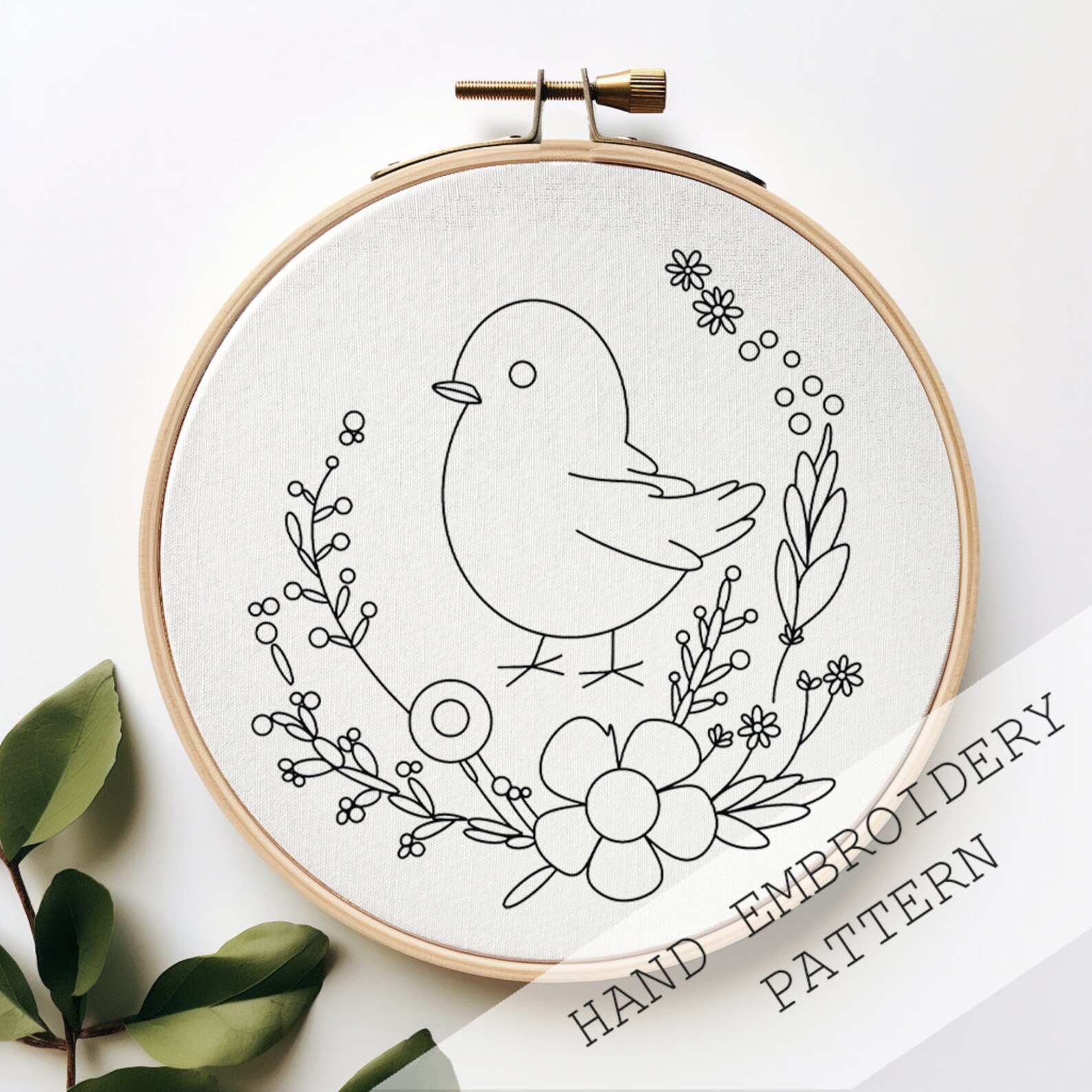 Little Chick Embroidery Pattern, PDF Pattern, Hand Embroidery Design ...