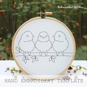 Little Chick Embroidery Pattern, PDF Pattern, Hand Embroidery Design ...