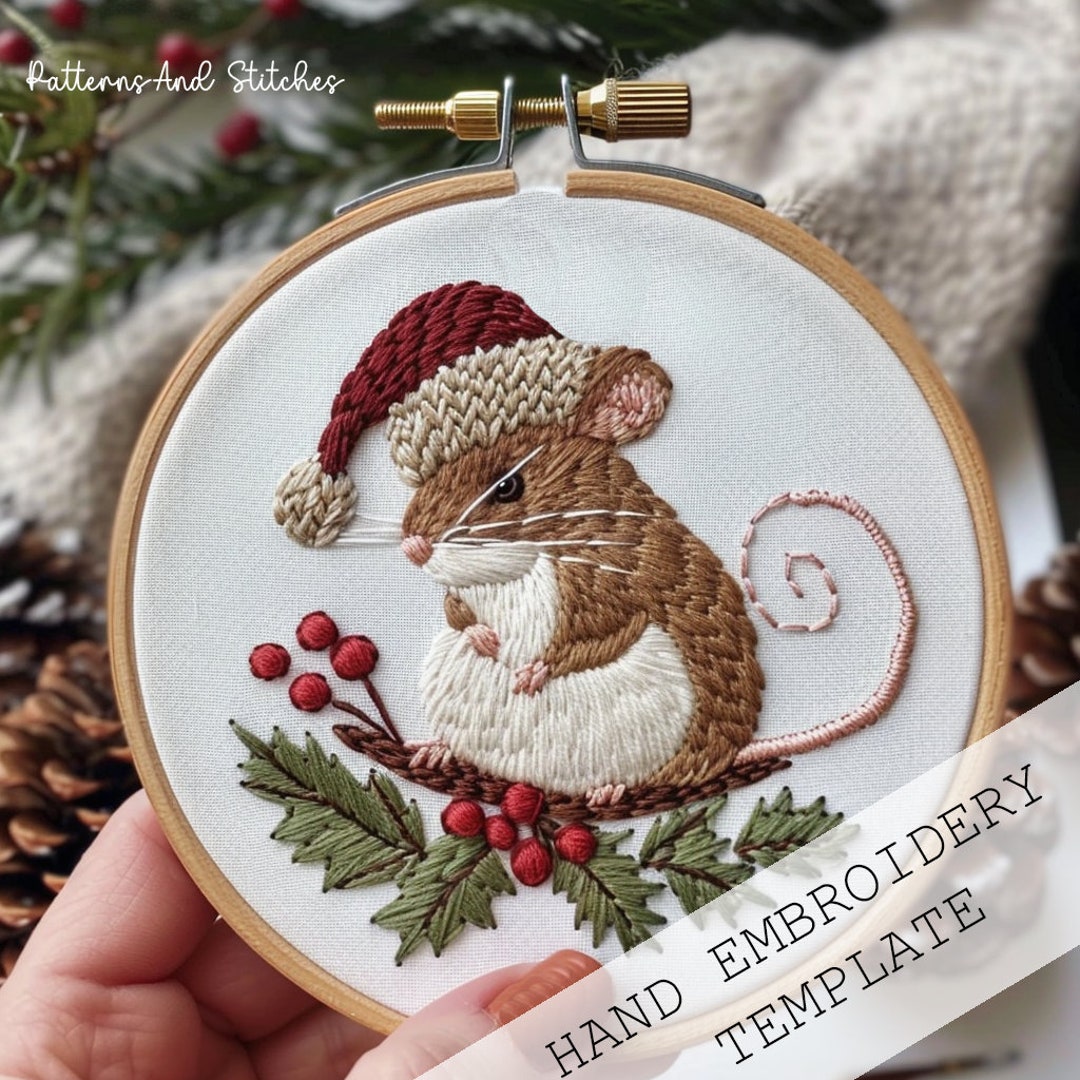 Little Mouse Embroidery Pattern, PDF Pattern, Embroidery Design ...
