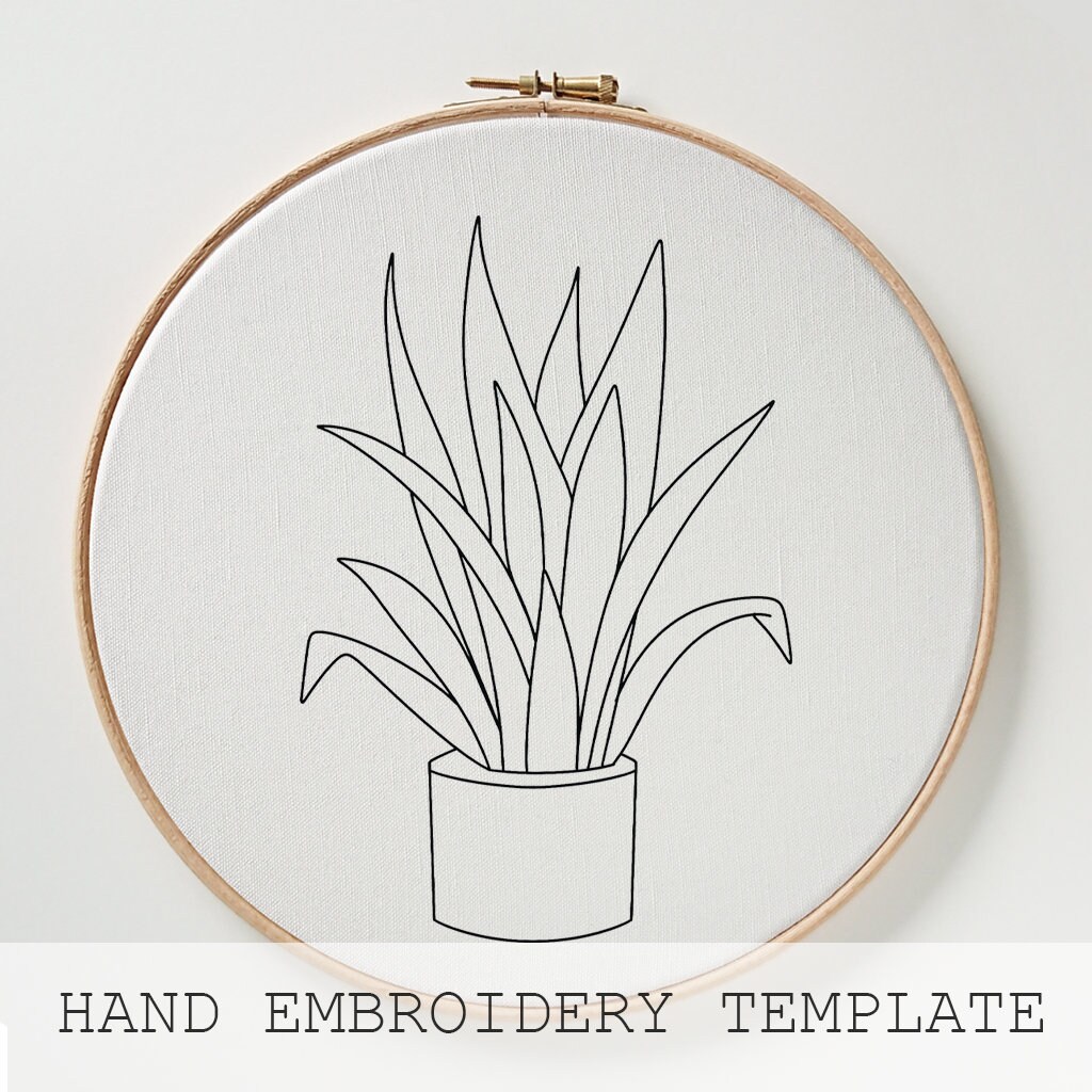 Beginner Houseplant Embroidery Pattern, Houseplant Embroidery, PDF ...