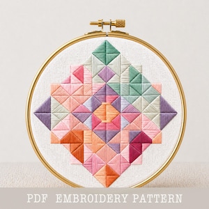 Geometric Embroidery Pattern, Modern Mandala Art (instant Download) - Etsy
