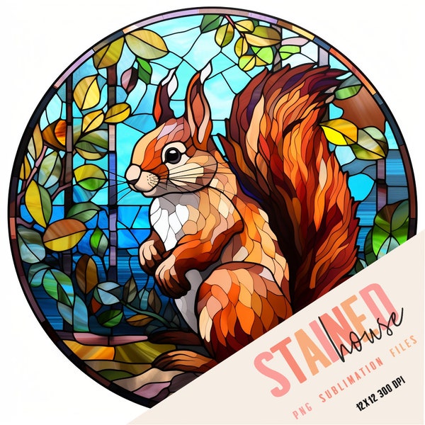 Stained Glass Squirrel Pattern - Etsy