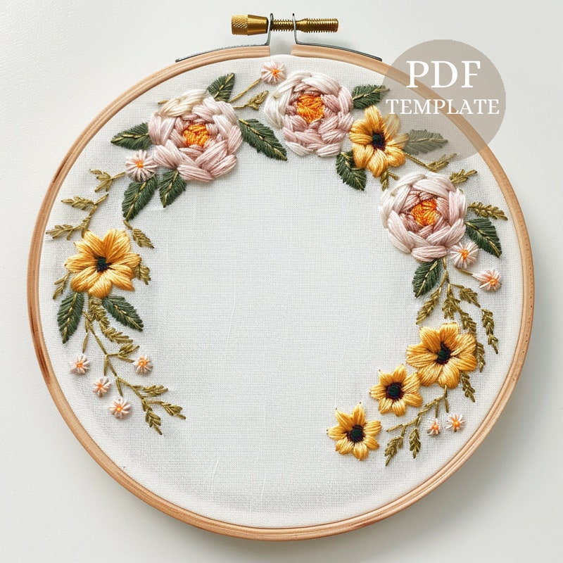 Wreath Embroidery - Etsy