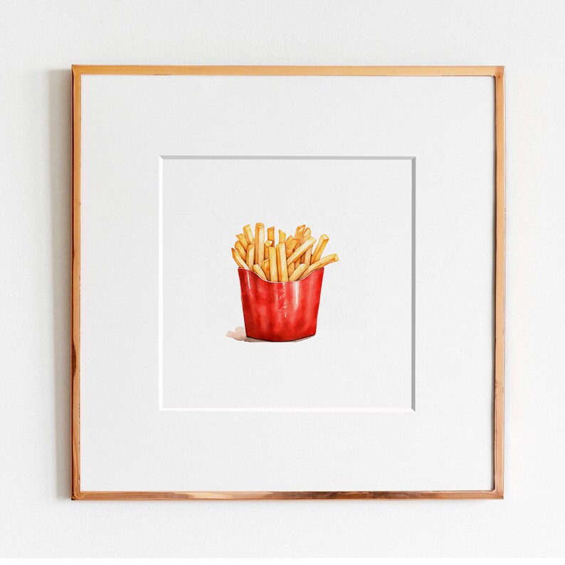 Watercolor Potato Chips Printable Poster, Digital Art, Instant Download ...