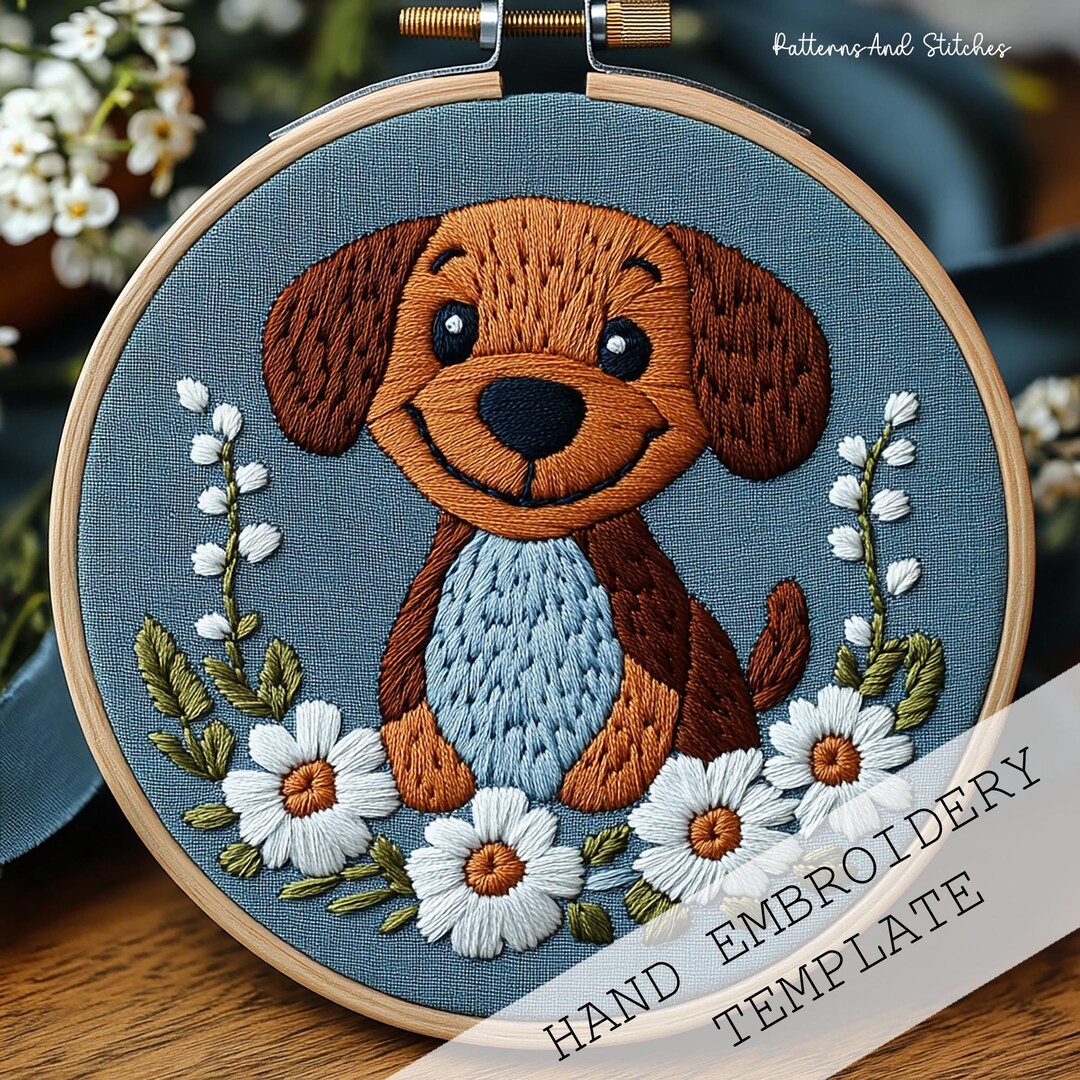 Cute Dachshund Dog Embroidery Pattern, Dachshund Dog, Dog Embroidery ...
