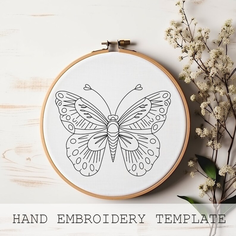 Butterfly Embroidery Pattern, DIY Creative Stitching (digital Download ...