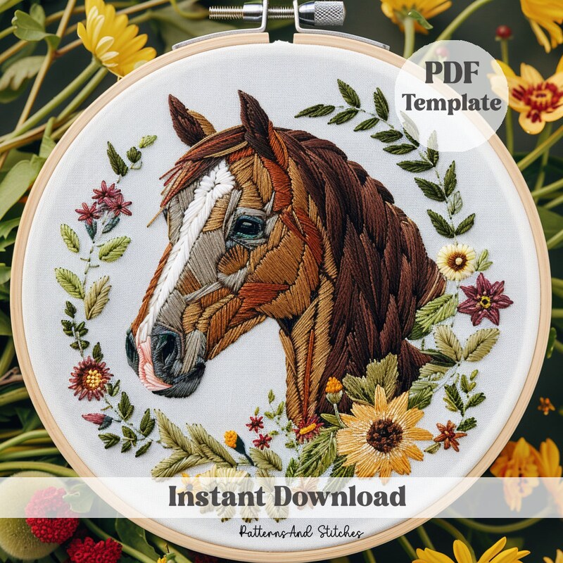 Horse Embroidery - Etsy