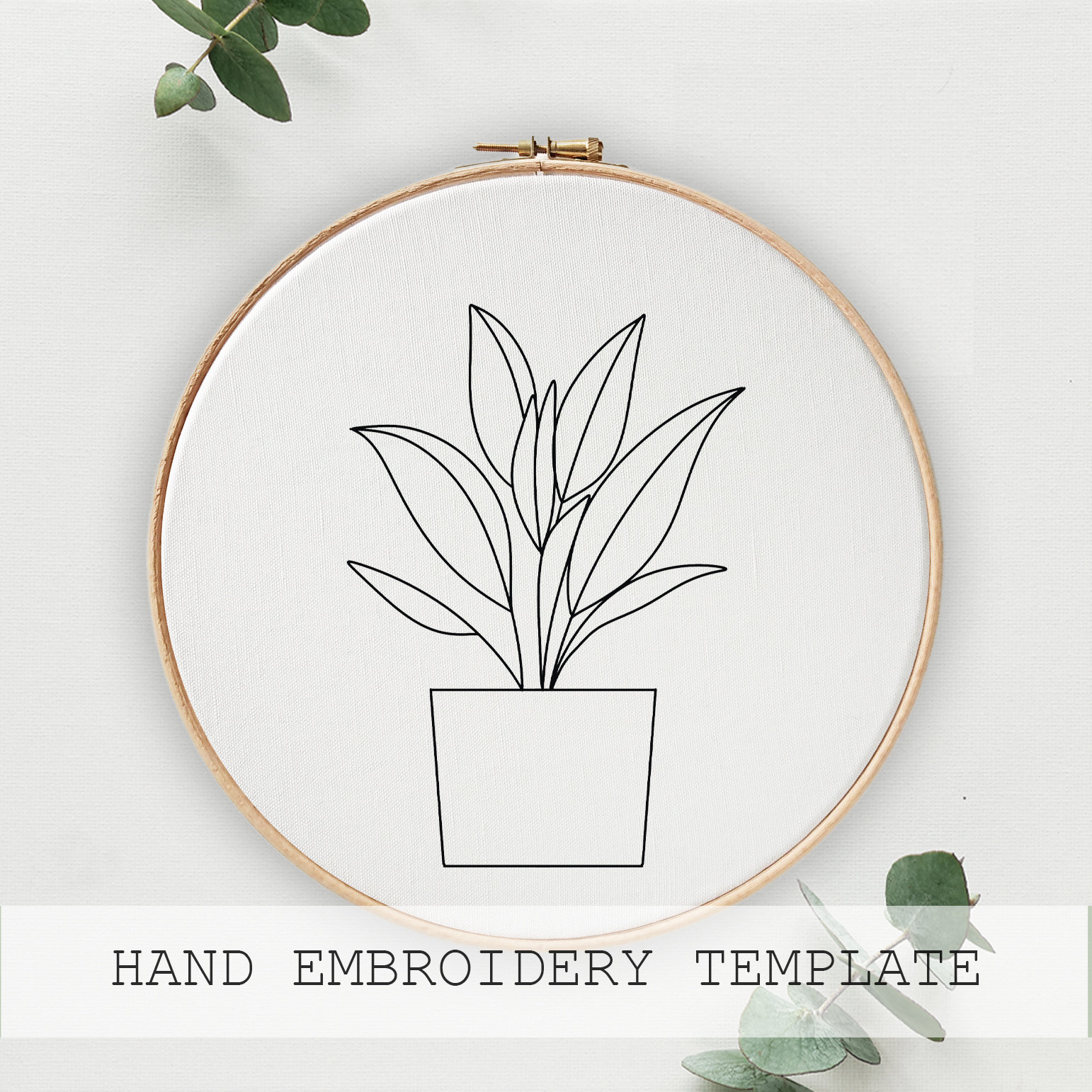 Plant Embroidery Art, PDF Pattern, Hand Embroidery, Botanical ...