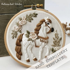 Horse Hand Embroidery, Instant Download, Hand Embroidery Pattern ...