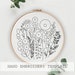 Flax Meadow Embroidery Pattern, Floral Pattern, Botanical Embroidery ...