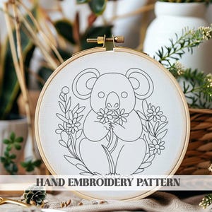 Koala Embroidery Pattern, Hand Embroidery, Needlework for Beginners ...