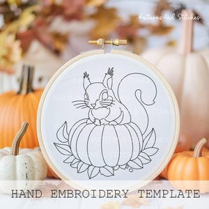 Squirrel Hand Embroidery Pattern, Squirrel Pattern, Hand Embroidery ...