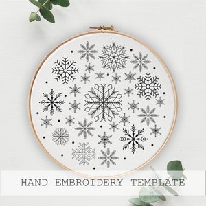 Winter Embroidery, Snowflake Embroidery Design, Snowflake Embroidery ...