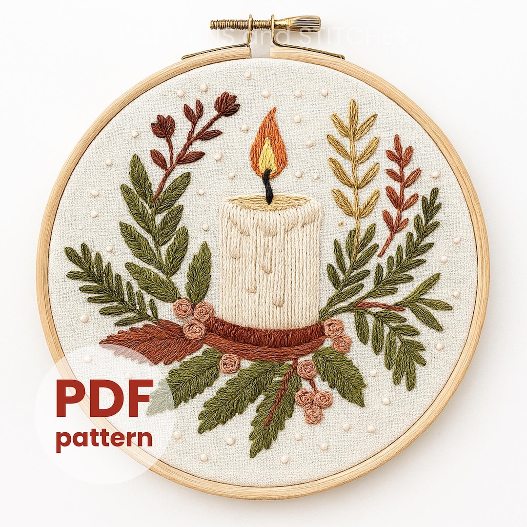 Winter Embroidery Pattern: Christmas DIY Hoop Art, Craft Idea (PDF ...