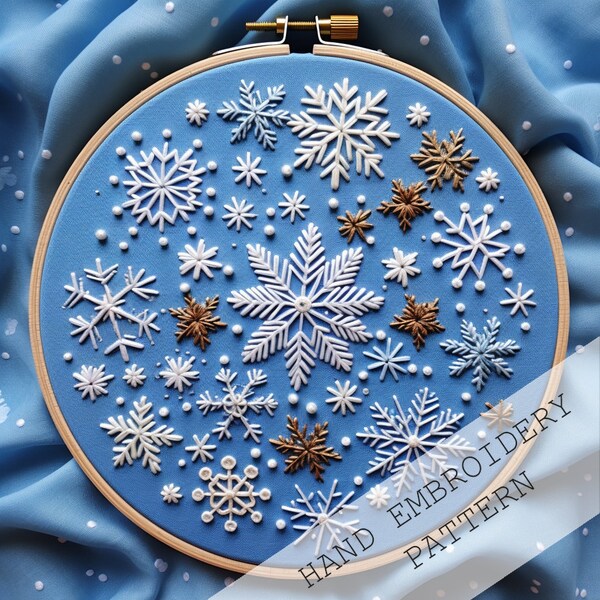 Snowflake Embroidery - Etsy