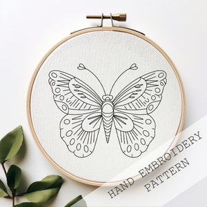 Butterfly Embroidery Pattern, DIY Creative Stitching (digital Download ...
