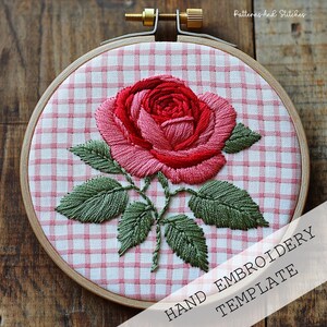 Rose Embroidery Pattern, Flower Embroidery Pattern, Floral Embroidery ...