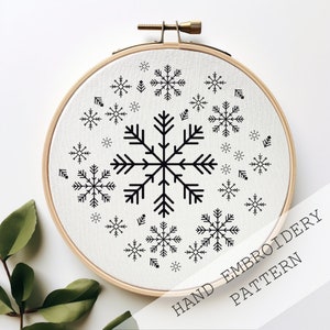 Snowflake Embroidery Design, Christmas Ornaments, Snowflake Embroidery ...