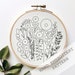 Flax Meadow Embroidery Pattern, Floral Pattern, Botanical Embroidery ...