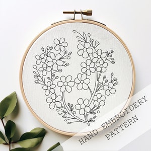 Cherry Blossom Embroidery Pattern PDF, Digital Hand Embroidery Pattern ...