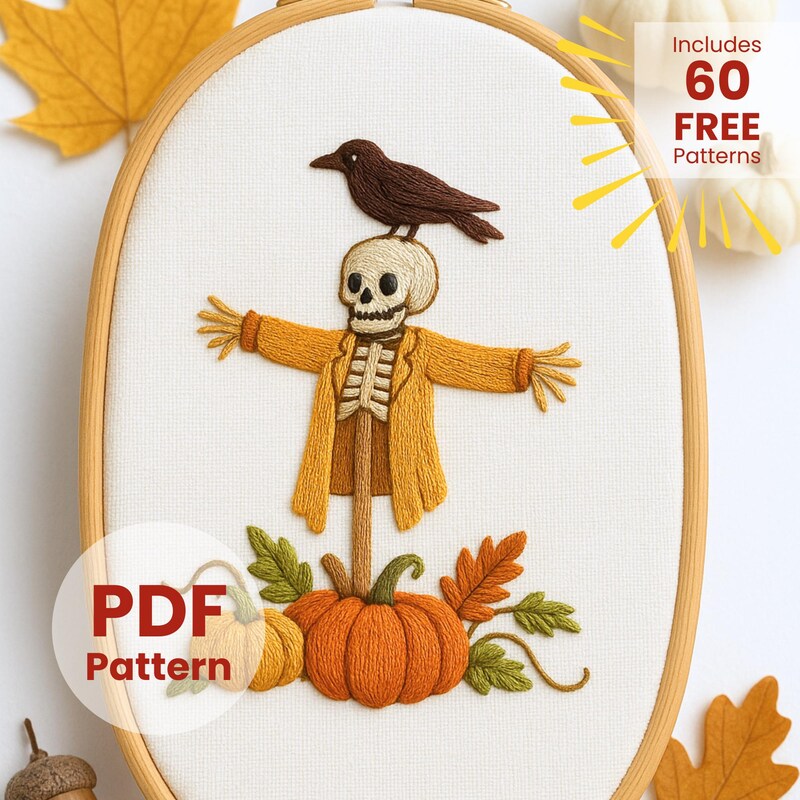 Scarecrow Embroidery - Etsy