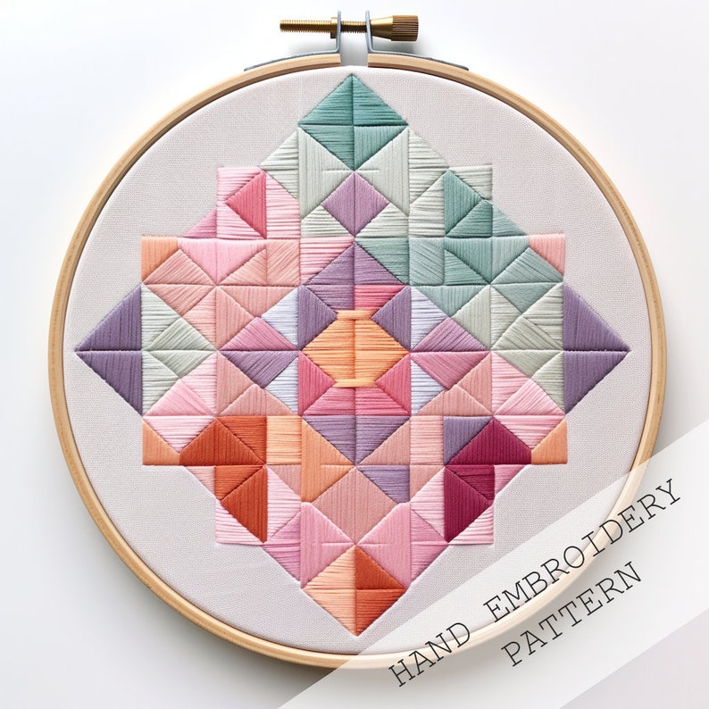 Geometric Embroidery Pattern, Modern Mandala Art (instant Download) - Etsy